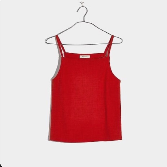 Madewell | Tops | Cherry Red Madewell Apron Tank Top | Poshmark